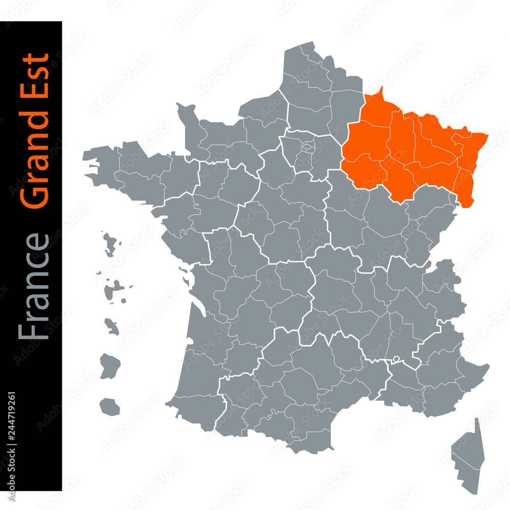 Les régions de France / Grand Est Stock Vector | Adobe Stock