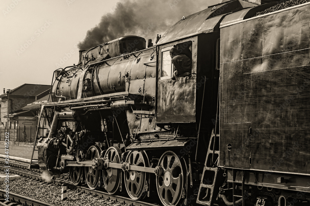 Old steam locomotive. Stock Photo | Adobe Stock