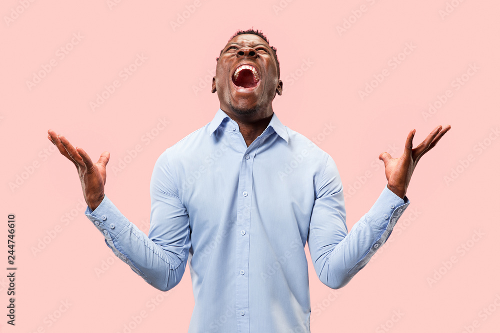 I won. Winning success happy man celebrating being a winner. Dynamic ...