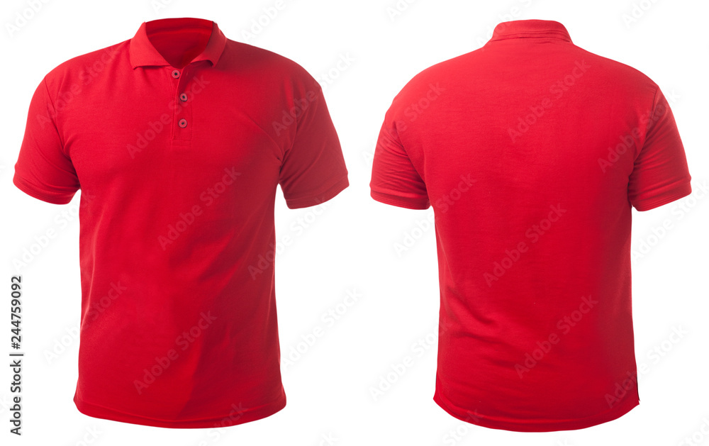 Red Collared Shirt Design Template Stock Photo | Adobe Stock