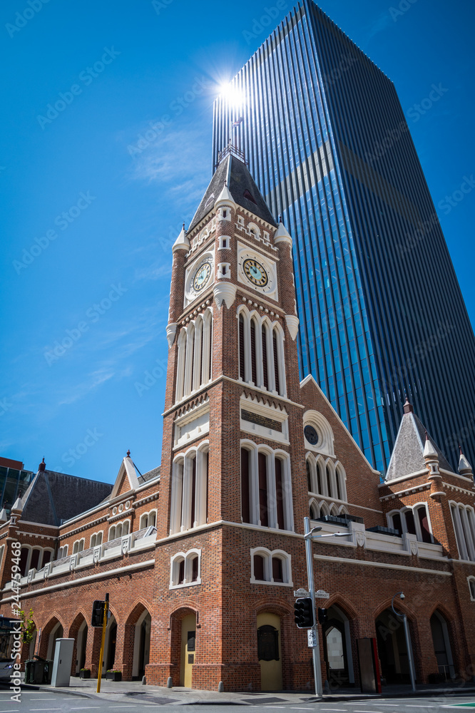 Foto de Perth Town Hall in Western Australia old brick building in ...
