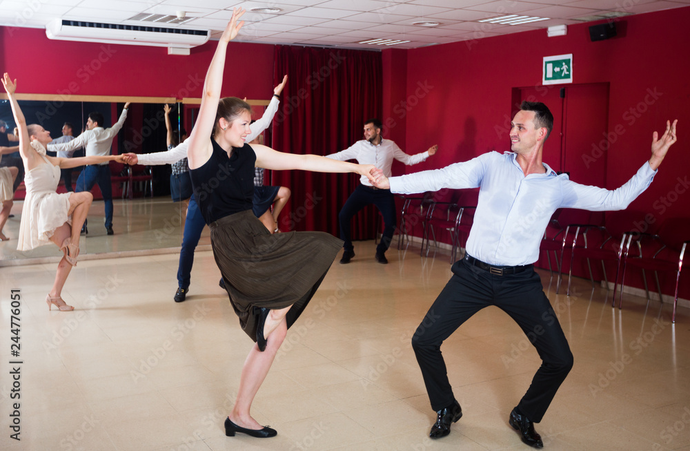 Couples dancing boogie-woogie Stock Photo | Adobe Stock