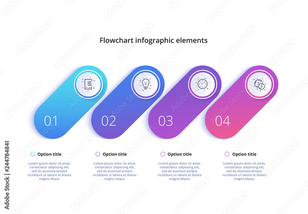 4 Step Infographic Stock Template | Adobe Stock