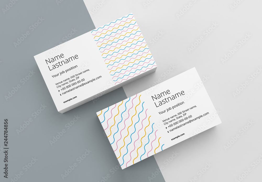 Abstract Business Card Layout Stock Template | Adobe Stock