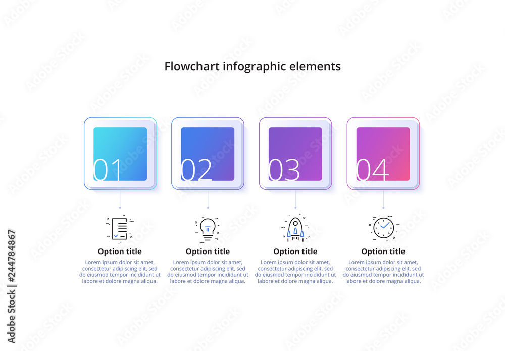 4 Step Infographic Stock Template | Adobe Stock