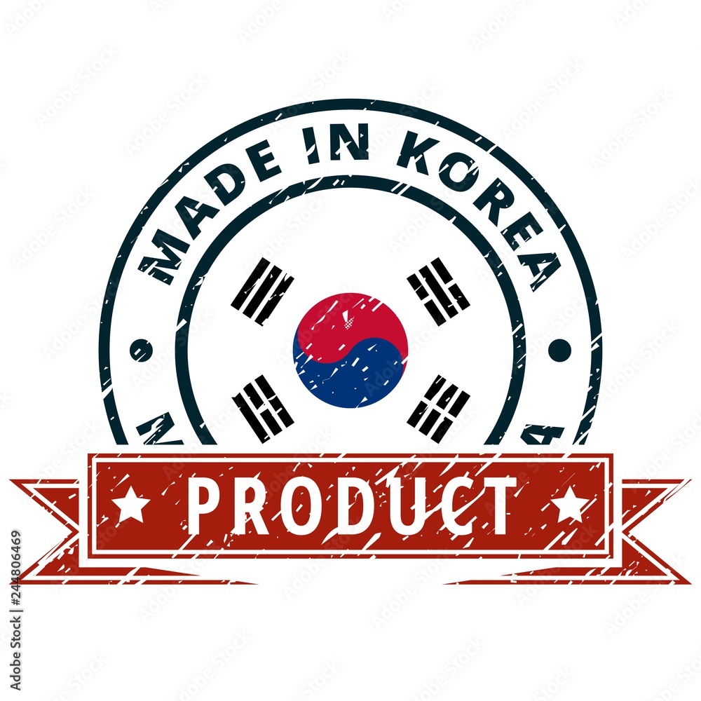 Product Made in Korea label illustration Stock Vector | Adobe Stock