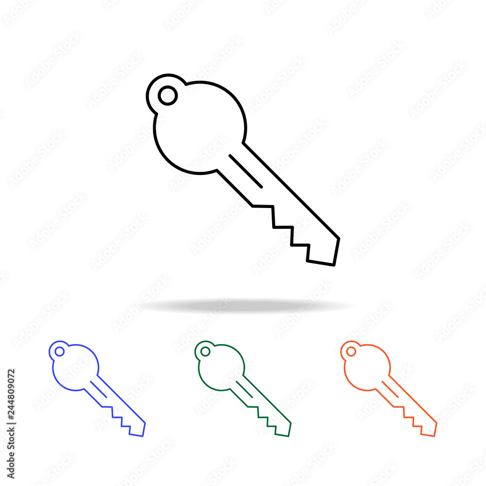 line key icon. Elements of real estate in multi colored icons. Premium ...
