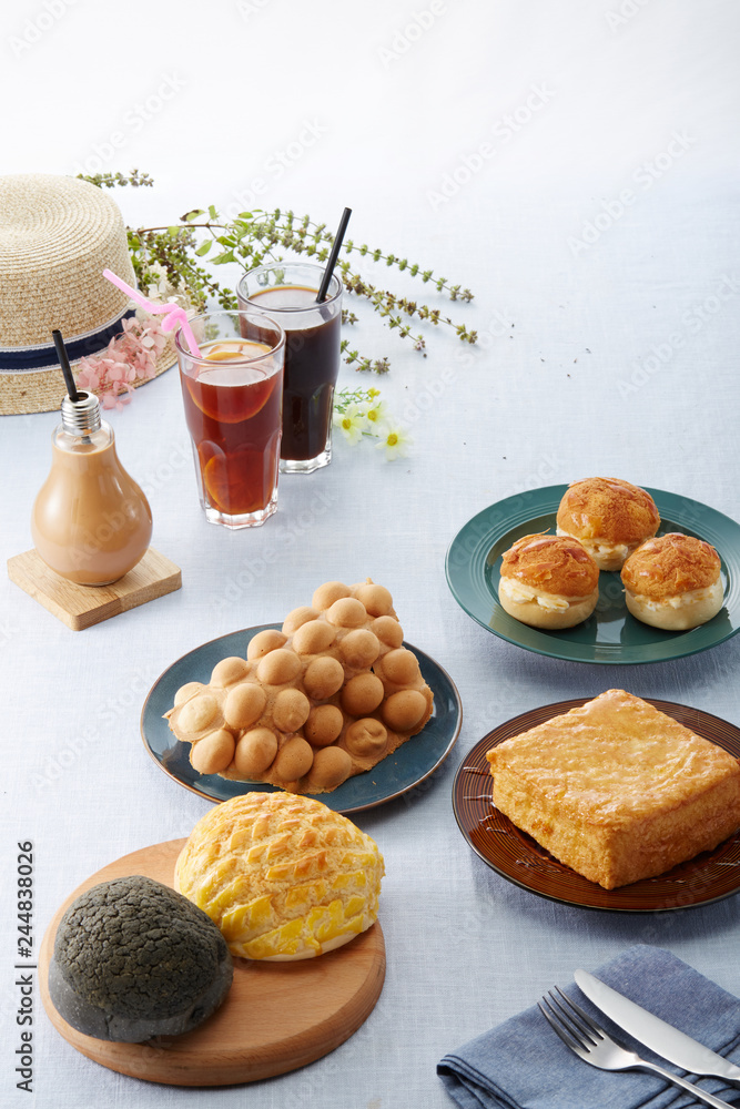 Delicious Chinese cuisine, Hong Kong-style afternoon tea set Stock ...