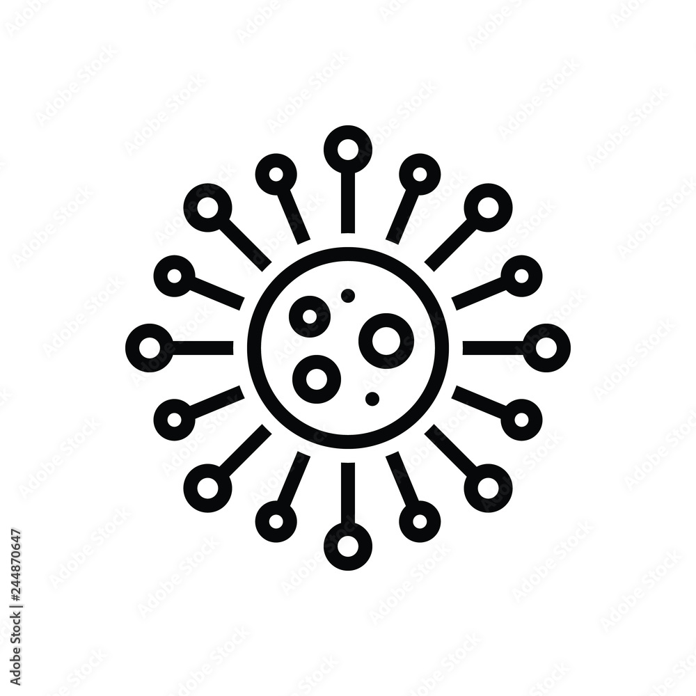 Black line icon for chlamydia Stock Vector | Adobe Stock