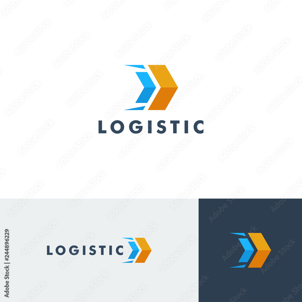 Logistic logo template, Delivery icon, Arrow symbol vector Stock Vector ...