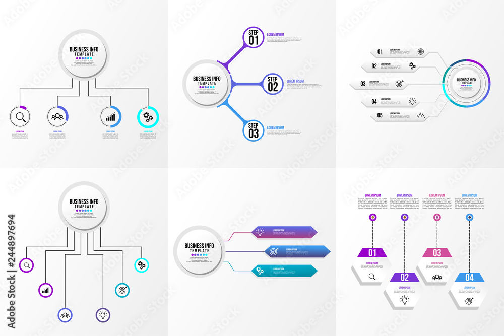 Set Of Infographics Elements Vector Design Template. Business Data ...