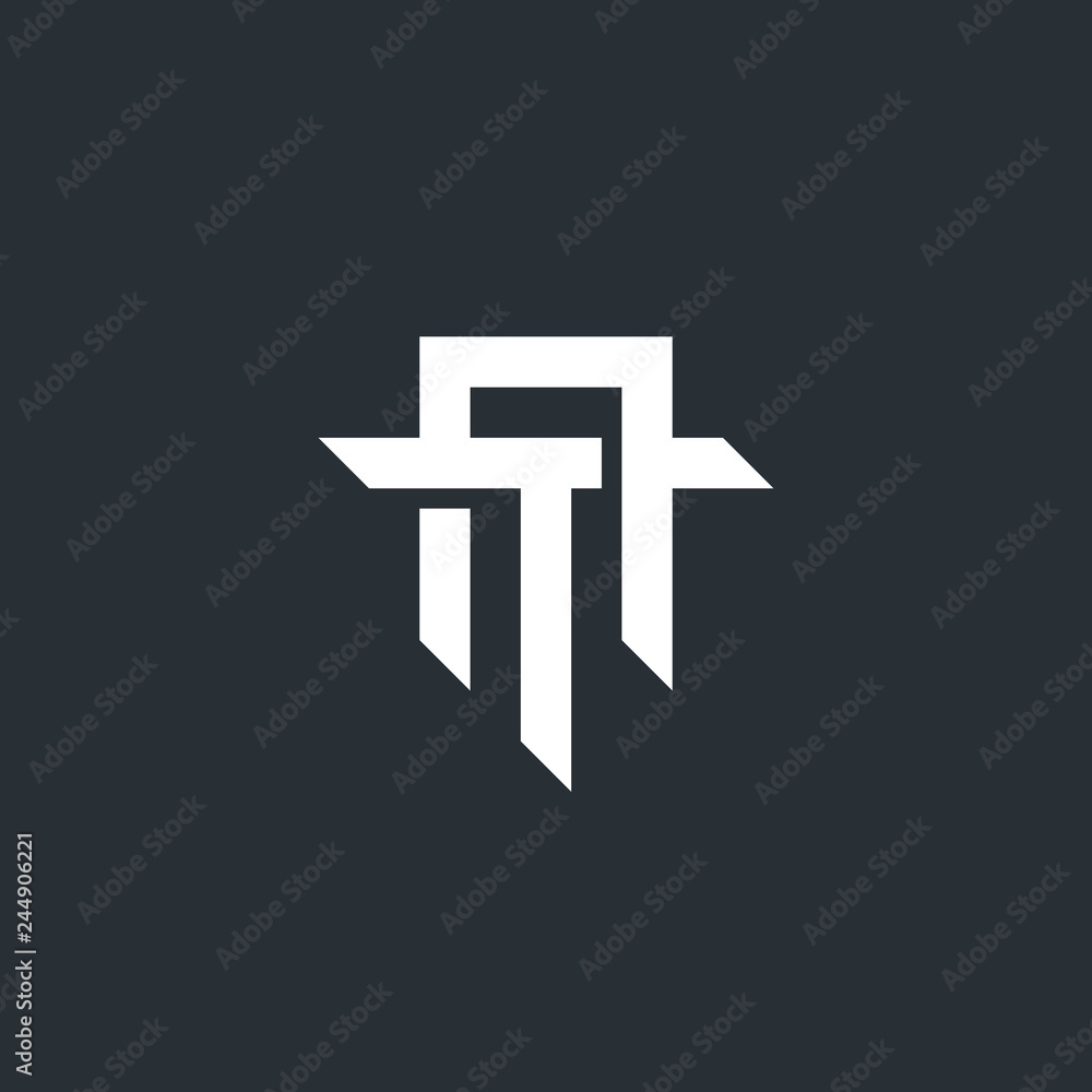 AT. Monogram of Two letters A & T. Luxury, simple, minimal and elegant ...