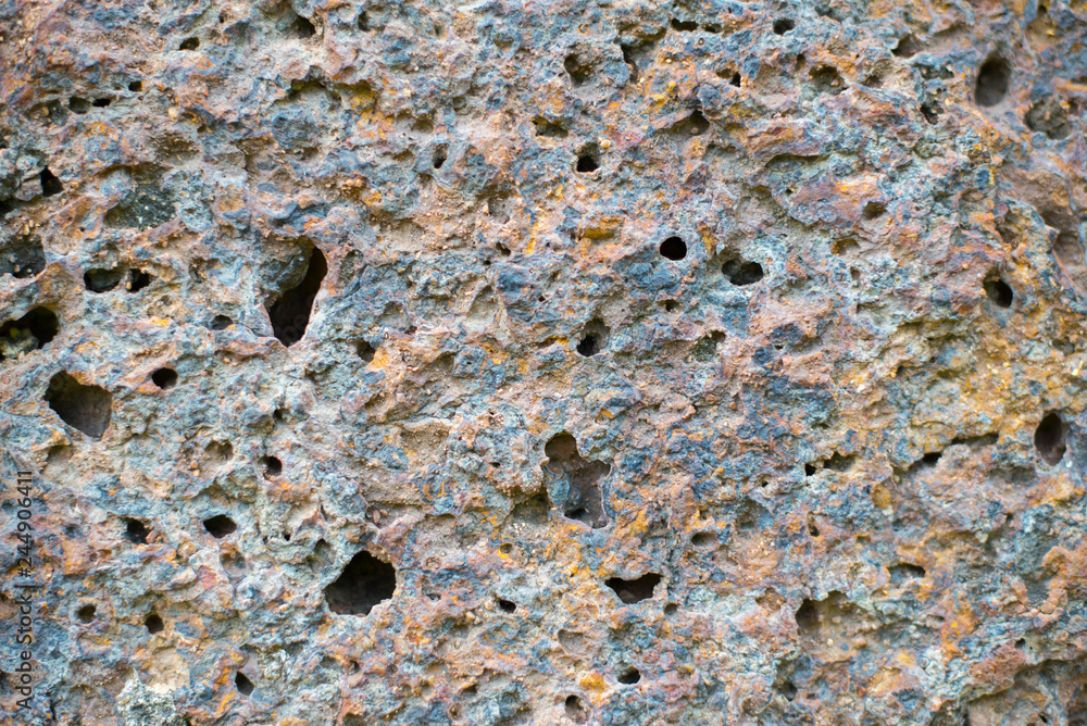 texture and pattern of old stone surface that has rust and corro Stock ...