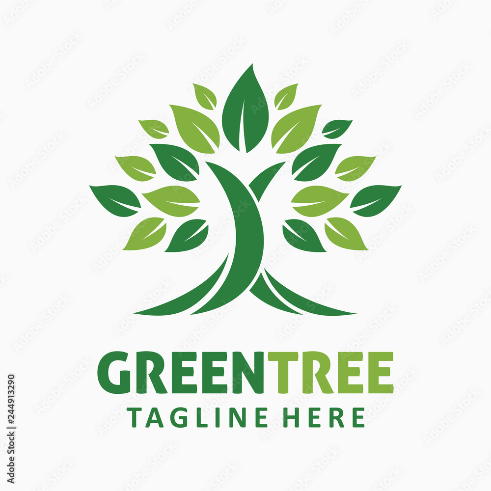 Life tree logo design Stock Vector | Adobe Stock