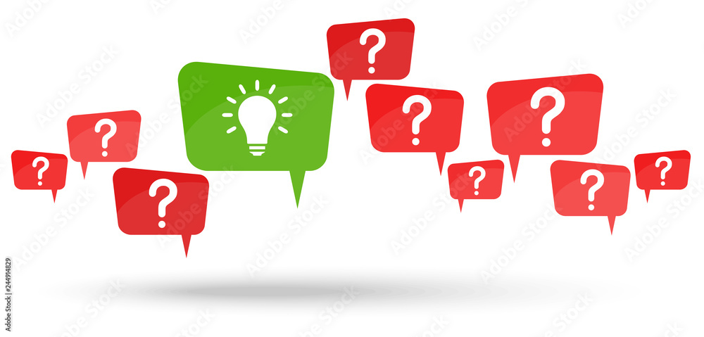 speech bubbles for solution symbolism Stock Vector | Adobe Stock