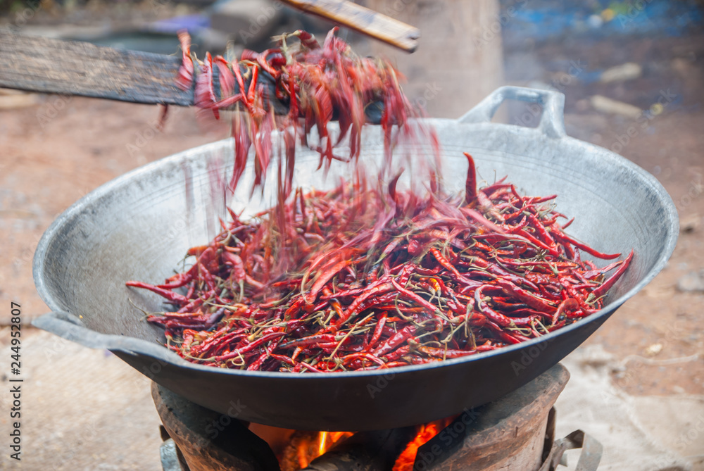 dried chilli burn, dried chilli burn from Thailand contry Stock Photo ...