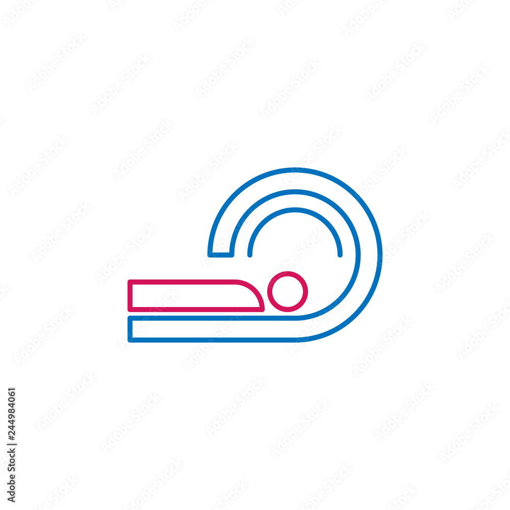 Medical, tomography colored icon. Element of medicine illustration ...