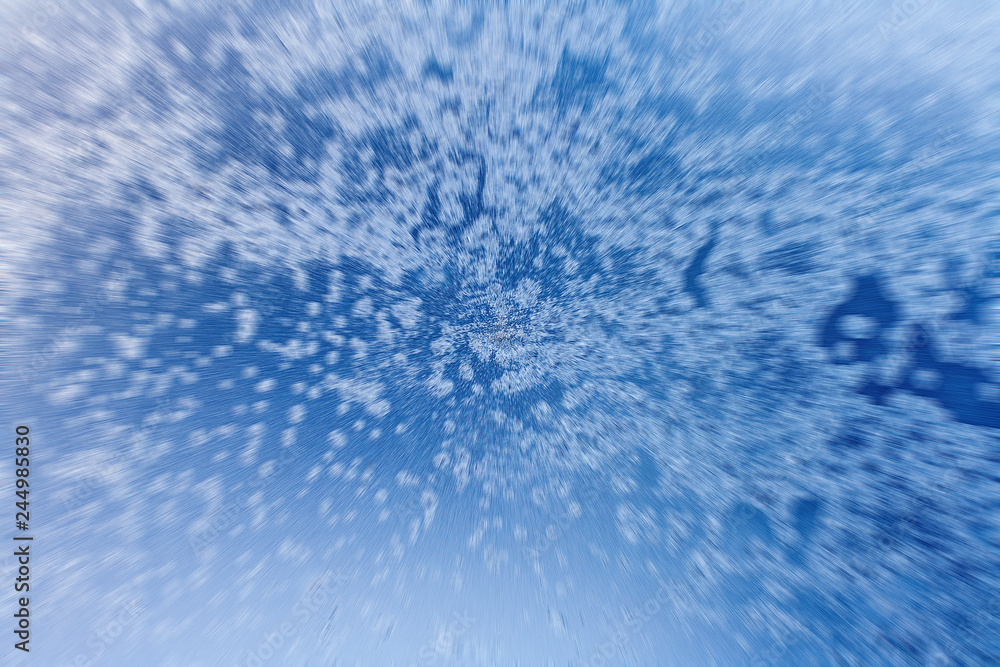 blue ice background with zoom effect. Radial blur from the center Stock ...