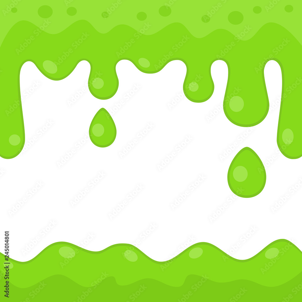 Green slime frame isolated on white background Stock Vector | Adobe Stock