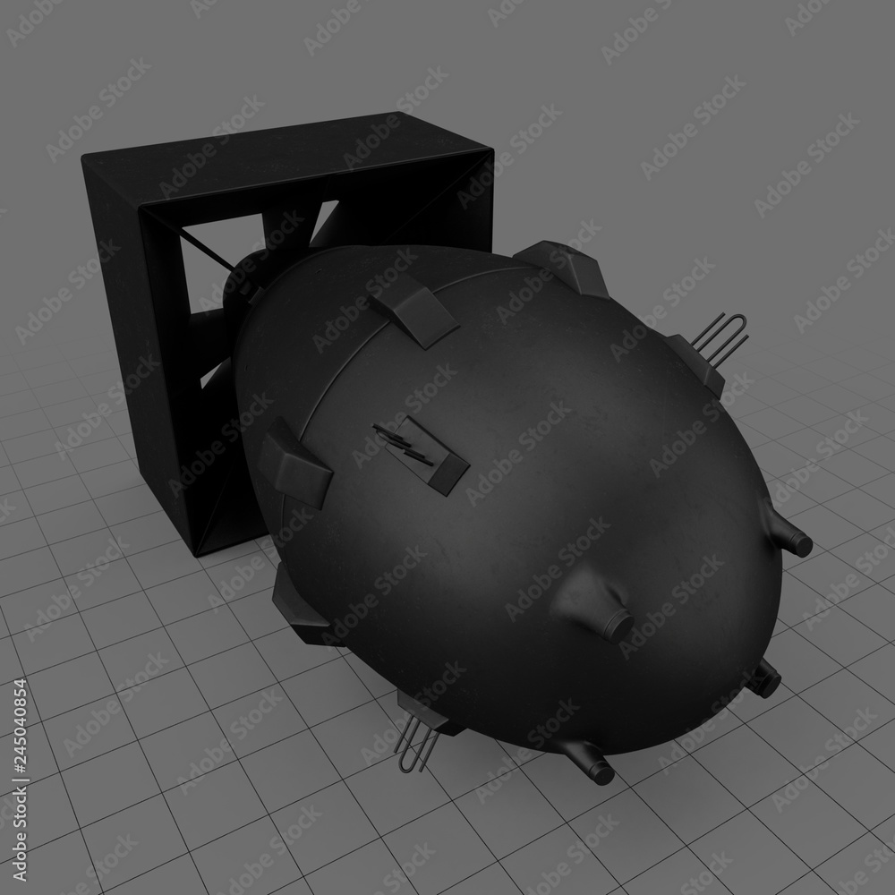 Fat man nuclear bomb Stock 3D asset | Adobe Stock
