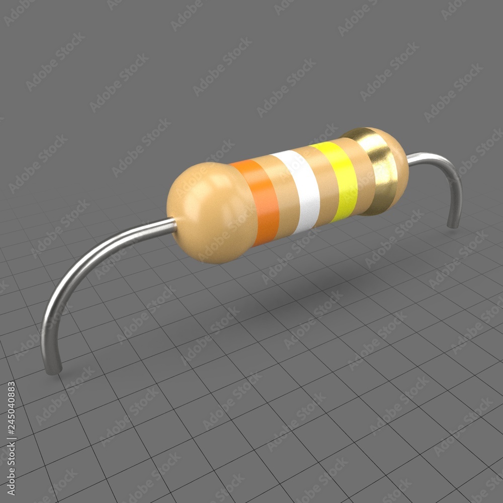 Electronic resistor 1 Stock 3D asset | Adobe Stock
