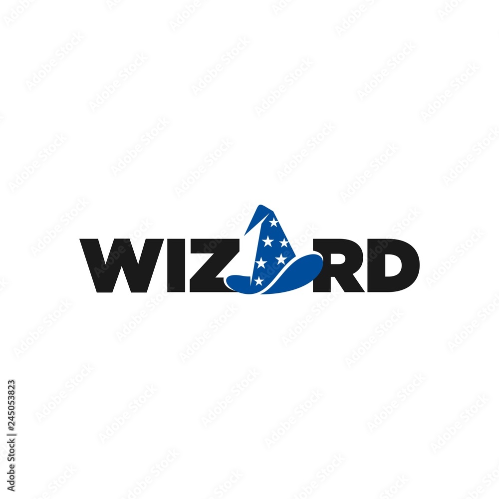 wizard vector logo Stock Vector | Adobe Stock