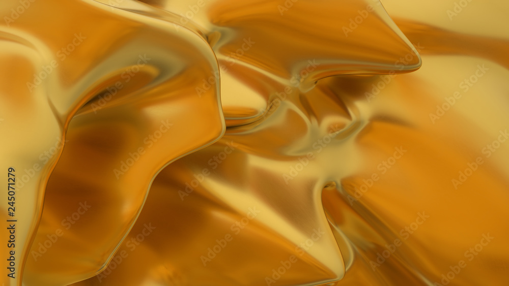 abstract gold liquid. Golden wave background. Gold background. Gold ...