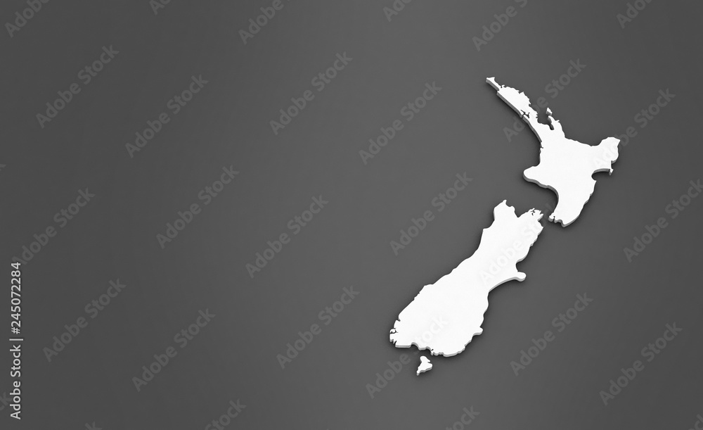new zealand 3d map. nz map background. oceania country graphic. Stock ...