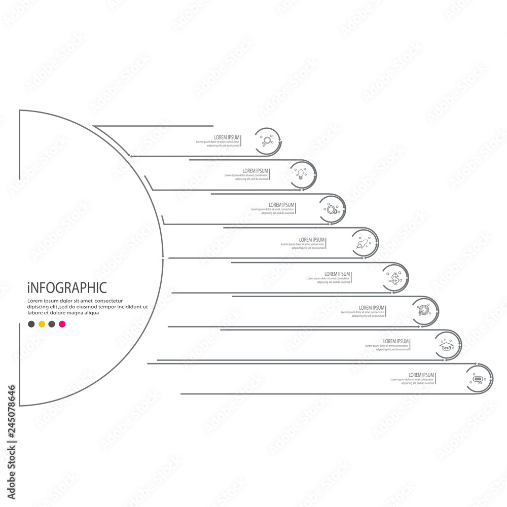 Infographic template can be used for workflow layout, diagram, annual ...