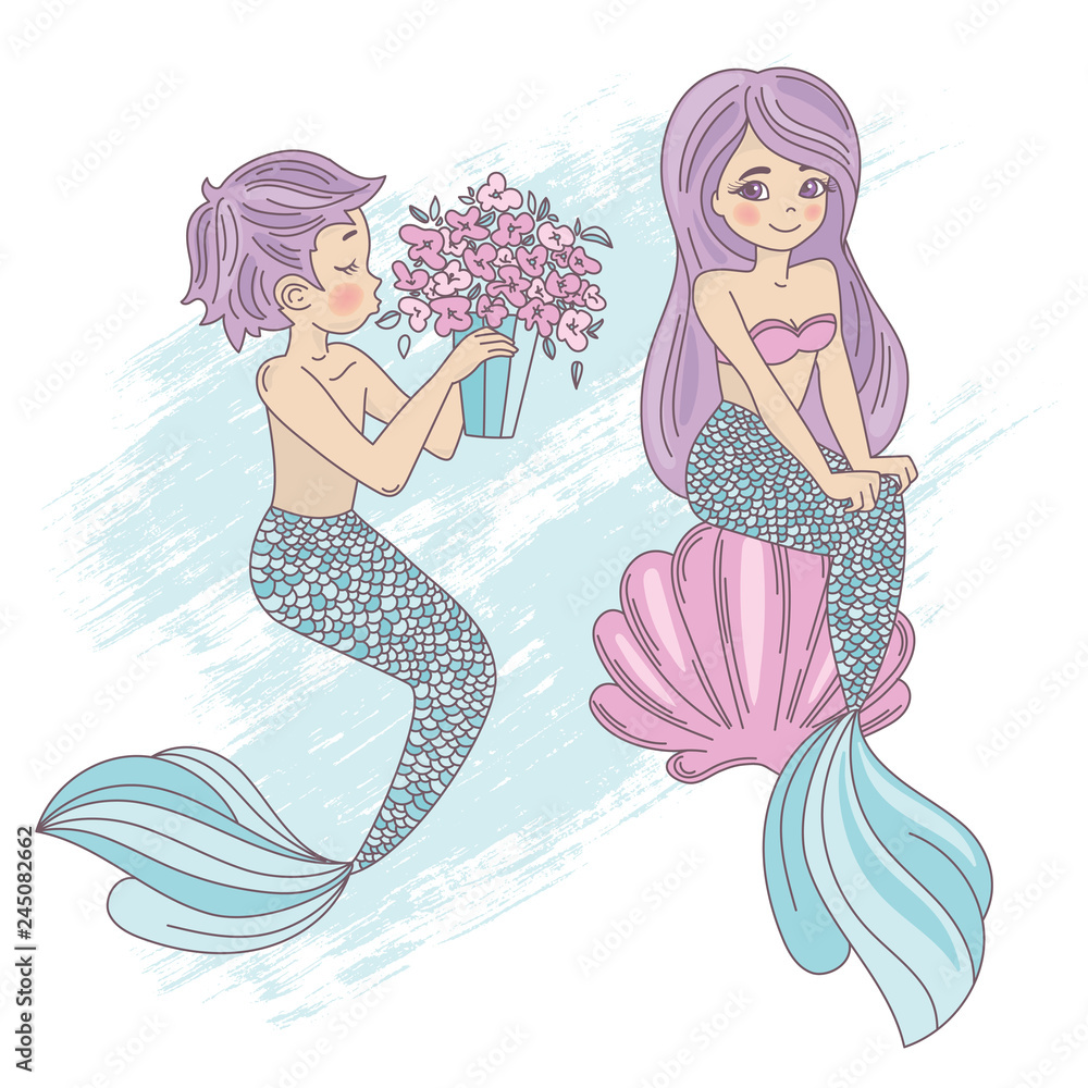 Boy Mermaid Cartoon