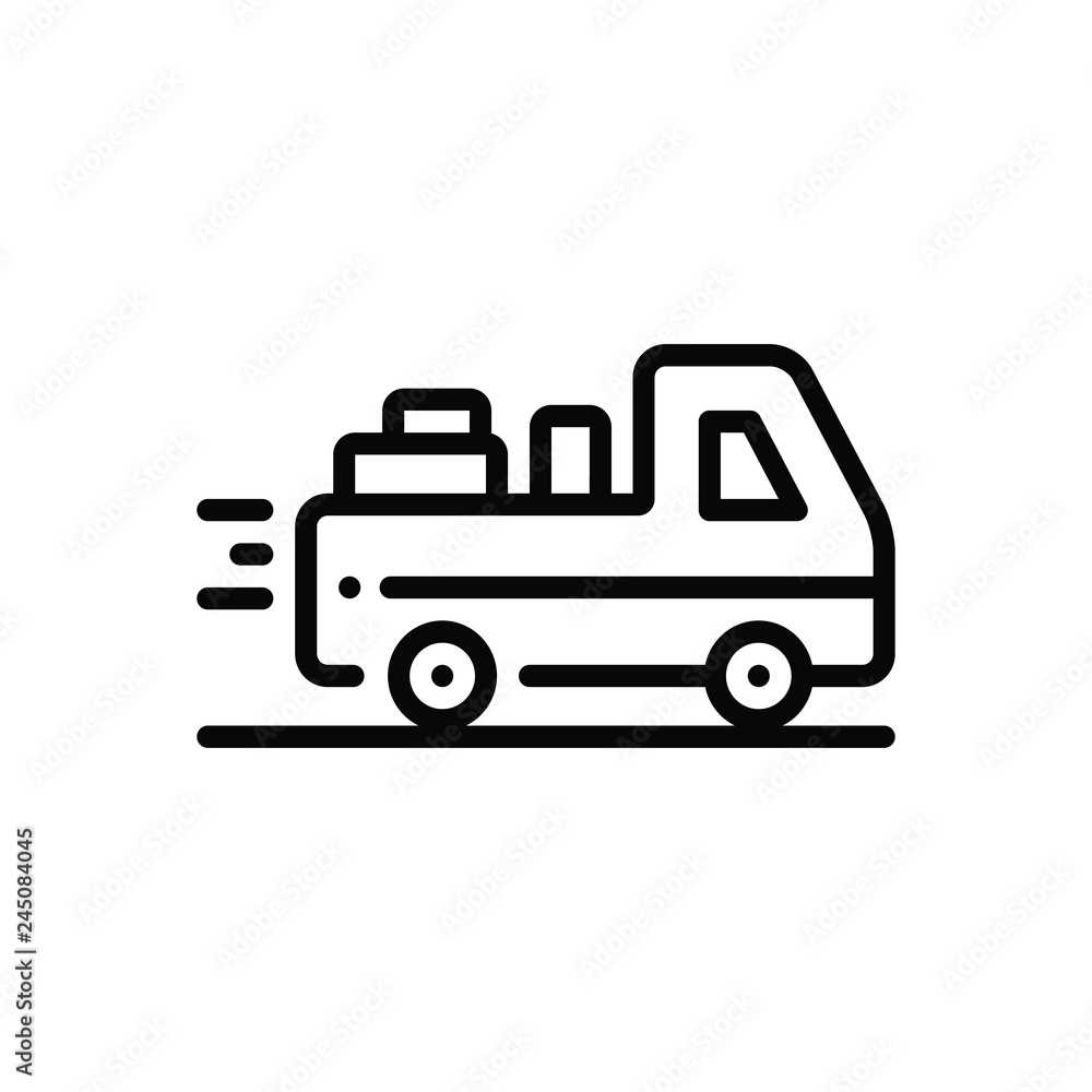 Black line icon for deliverable Stock Vector | Adobe Stock