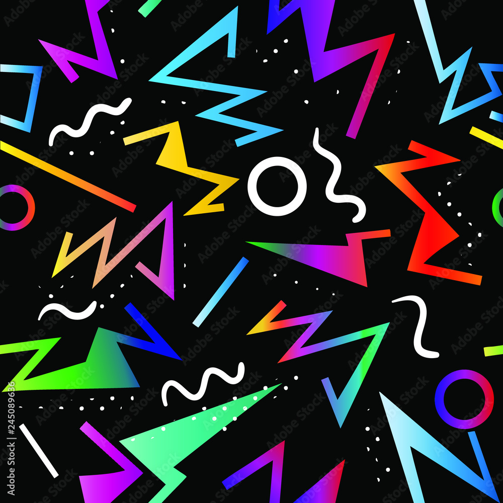 80's pattern, geometric seamless pattern,colorful,retro pattern in ...