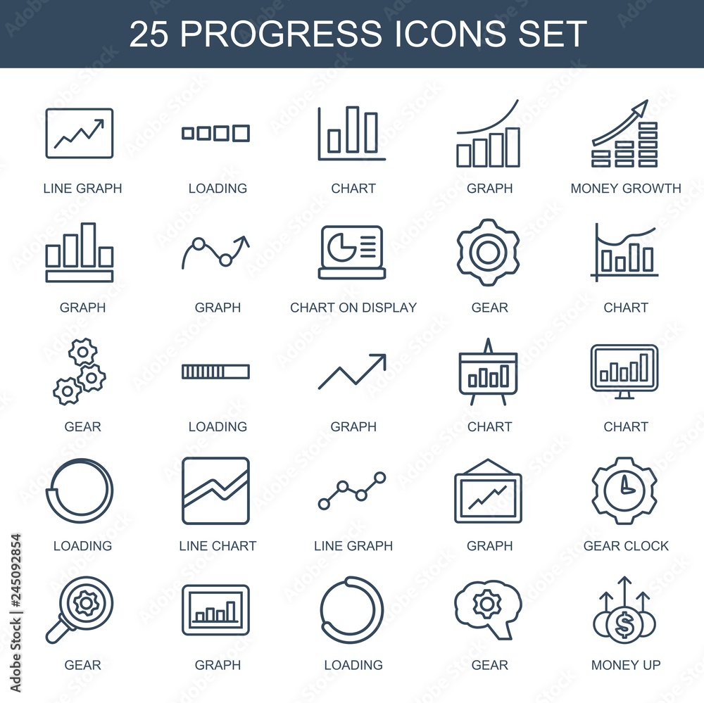 progress icons Stock Vector | Adobe Stock