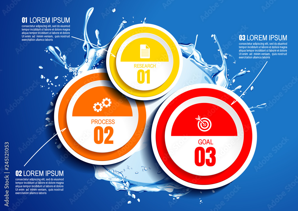 infographics business chart design template. You can place relevant ...