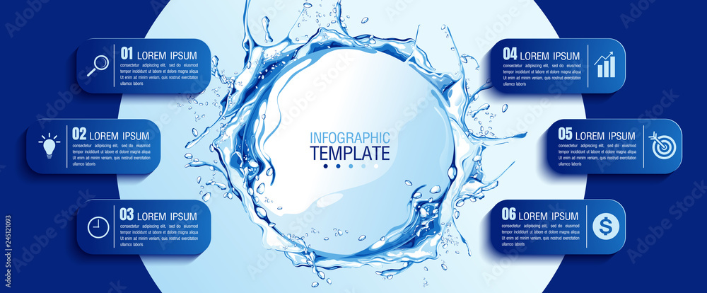 infographics business chart design template. You can place relevant ...