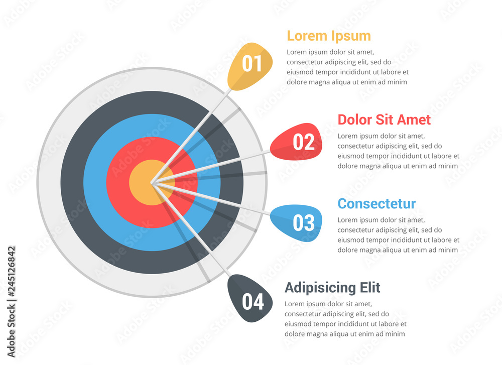 Target Infographics Stock Vector | Adobe Stock