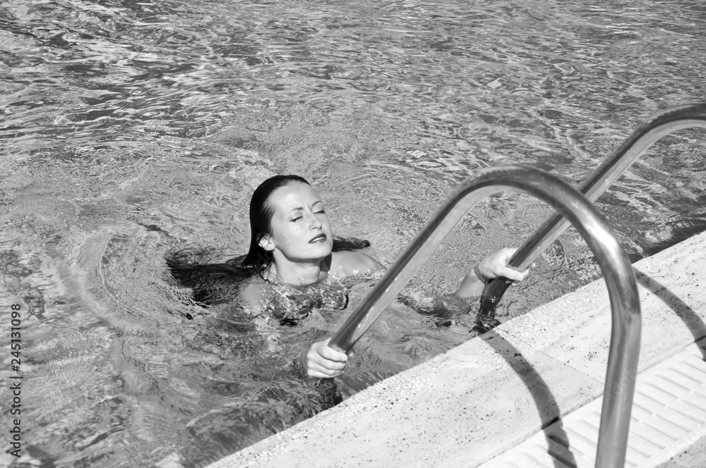 Summer vacation and travel to maldives. mediterranean sea. Dope. Spa in ...