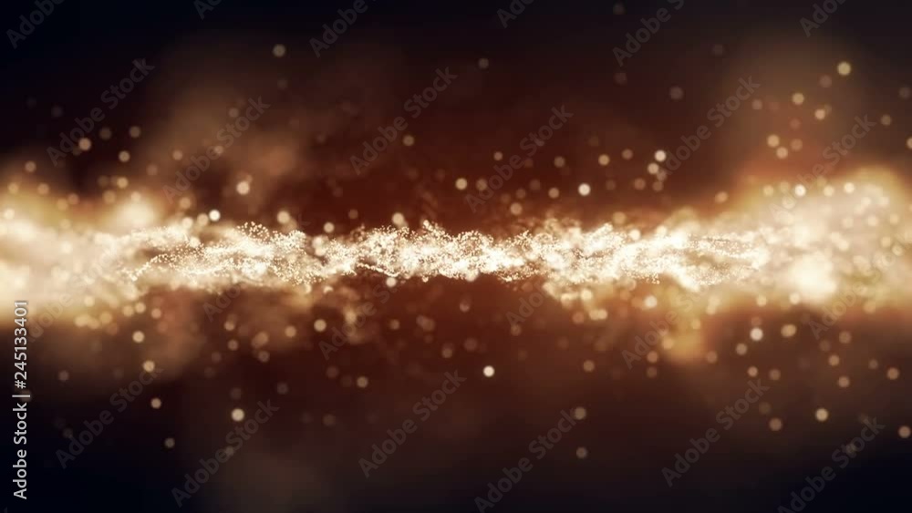 4K Abstract motion background animation shining particles stars sparks ...
