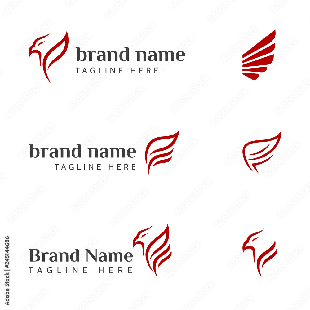 Bird, Wing Illustration/Logo Stock Vector | Adobe Stock