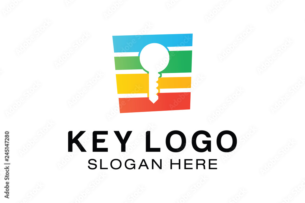 KEY SHOP LOGO DESIGN TEMPLATE Stock Vector | Adobe Stock