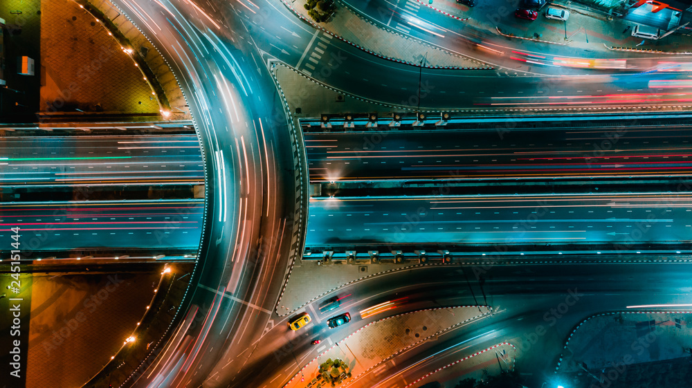 Expressway top view, Road traffic an important infrastructure in ...