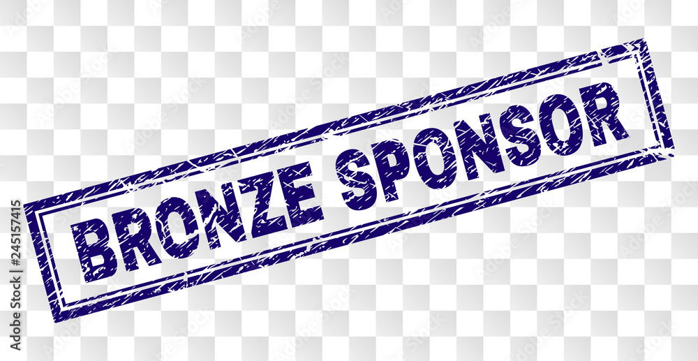 BRONZE SPONSOR stamp seal print with rubber print style and double ...