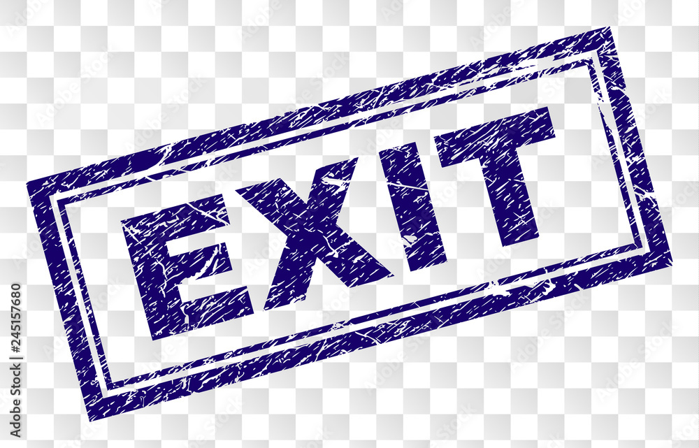 Vetor de EXIT stamp seal print with rubber print style and double ...