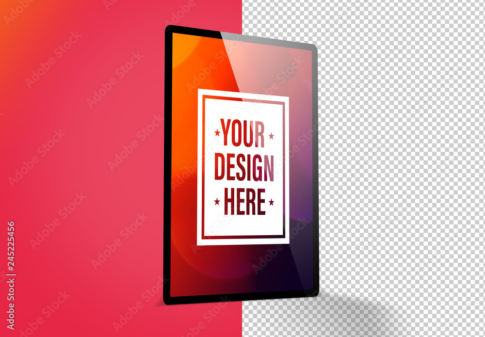 Vertical Tablet Mockup Stock Template | Adobe Stock