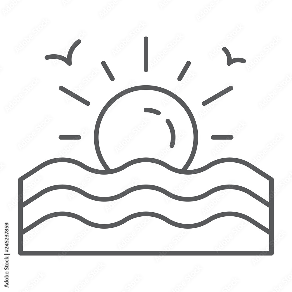 Ocean Sun Graphic