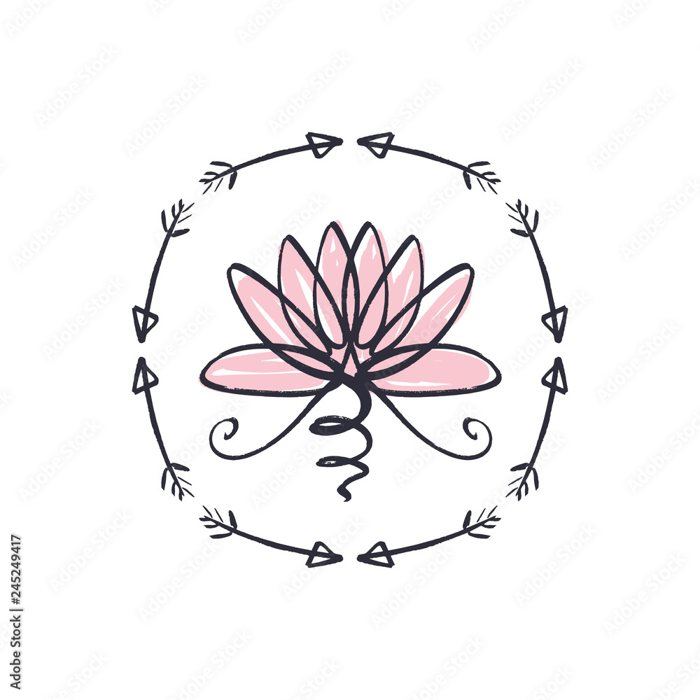 Harmony and Universe symbol, sacred geometry. Ayurveda and balance logo ...
