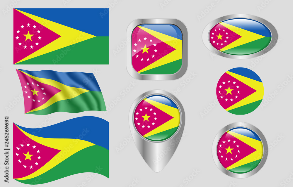 Flag of Moca, Puerto Rico Stock Vector | Adobe Stock