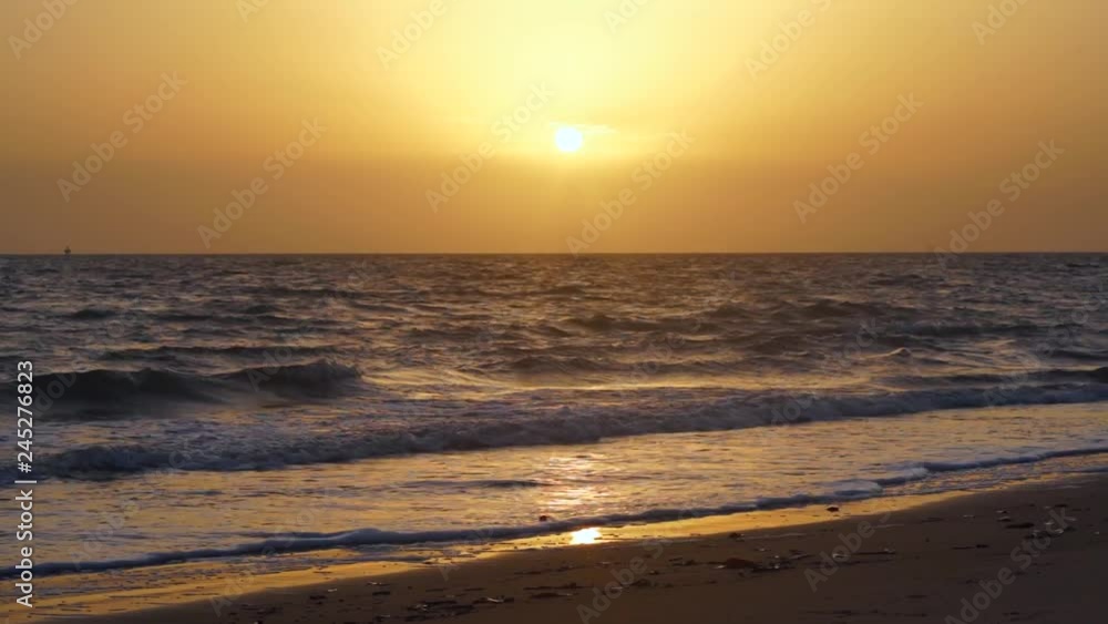 The Gambia. Beach View Sunset Atlantic Ocean Stock Video | Adobe Stock