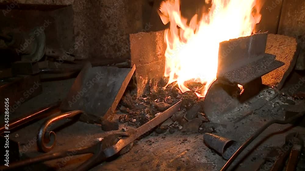 Forge, blacksmith, fire, metal, craft, tradition, heat, weapons ...