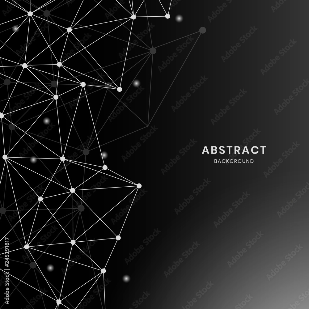 Black neural network illustration Stock Vector | Adobe Stock